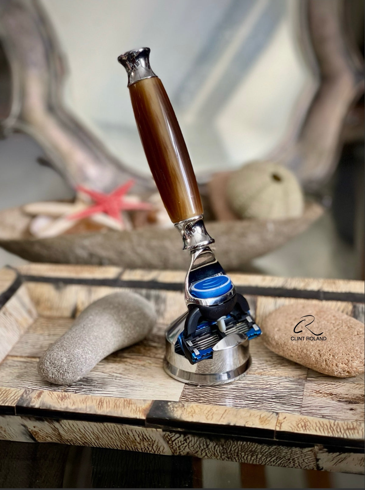 Conical Chrome Razor Stand — Clint Roland